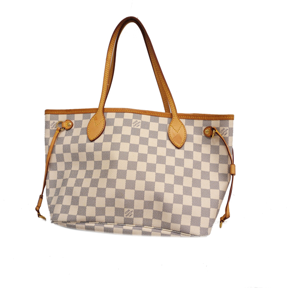 Louis Vuitton | Bags | Louis Vuittonauth Damier Azur Neverfull Pm N511 ...
